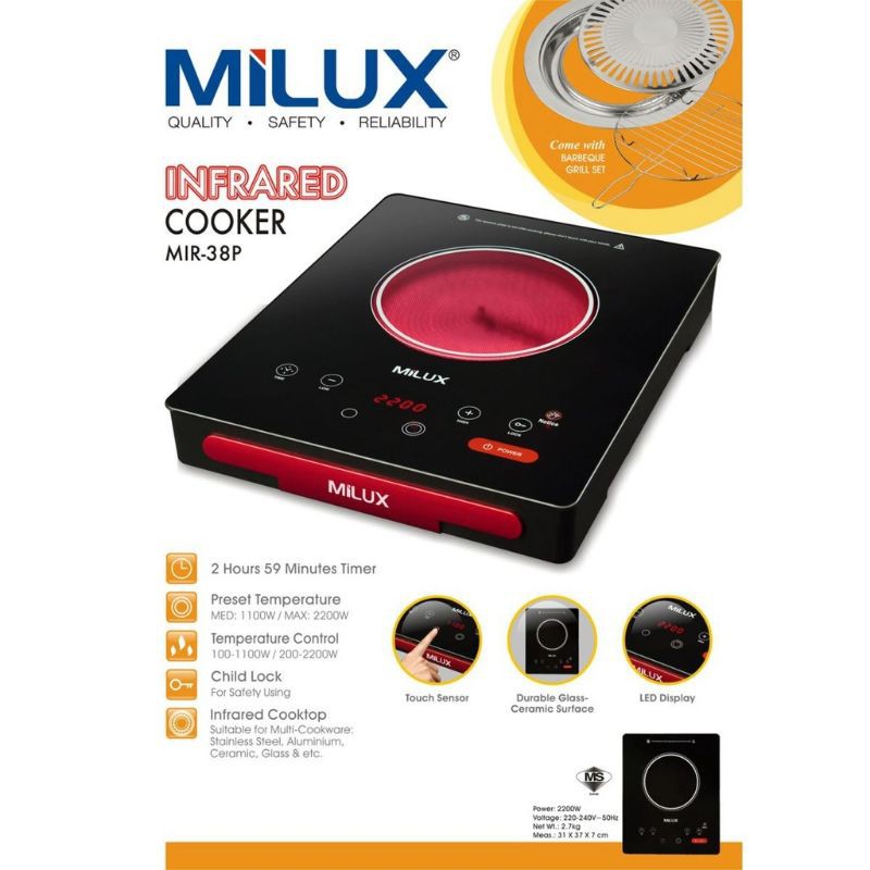 MILUX INFRARED COOKER MIR-38P | Shopee Malaysia