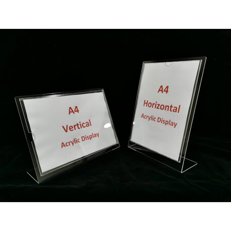 Acrylic Products Highlight A4 Table Top Display Signage Brochure ...