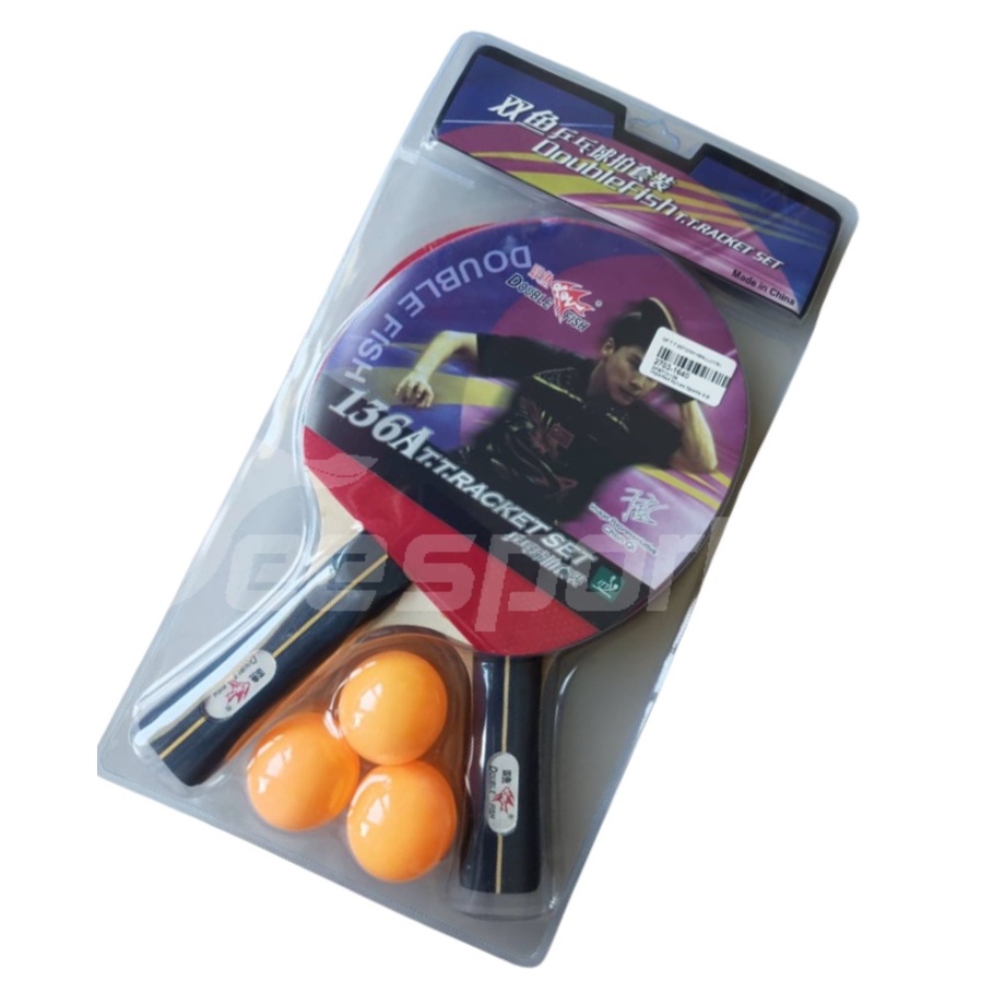 Double Fish Ping Pong Bat Set ( 2 in 1) | Shopee Malaysia
