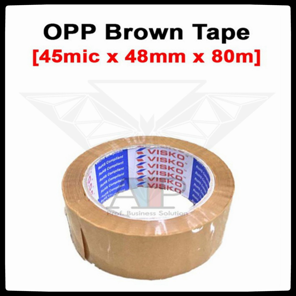 Ready Stock!! 48mm x 80m Visko OPP Brown Packaging Tape | Shopee Malaysia