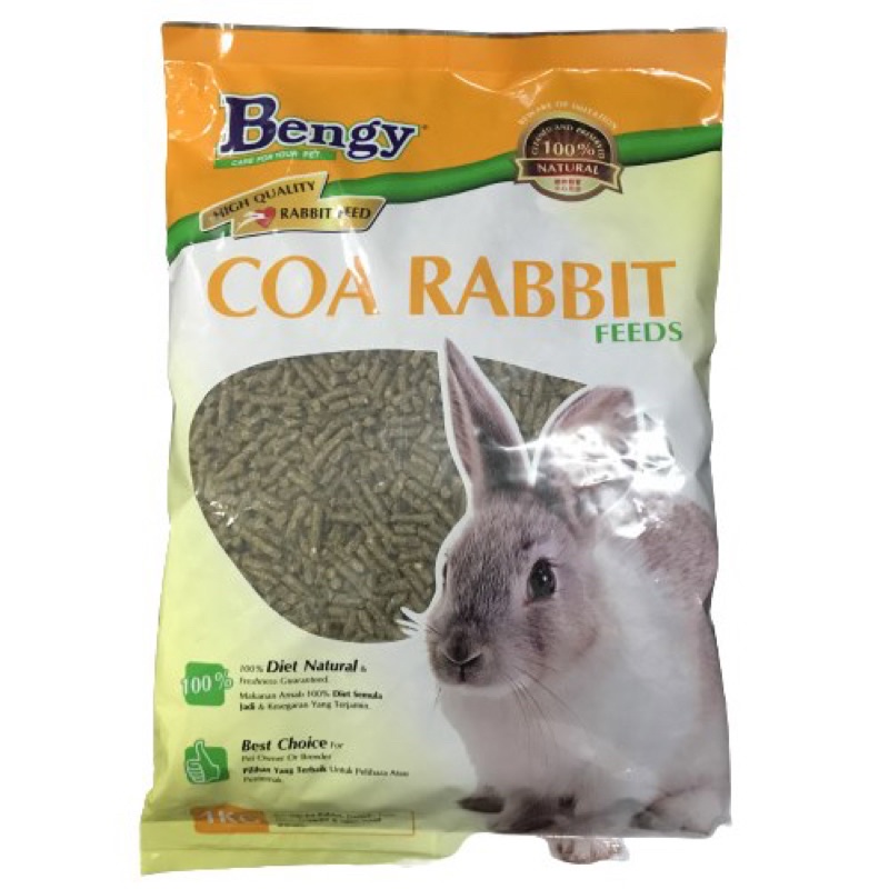 Bengy COA RABBIT FEEDS / Makanan Arnab 1kg | Shopee Malaysia