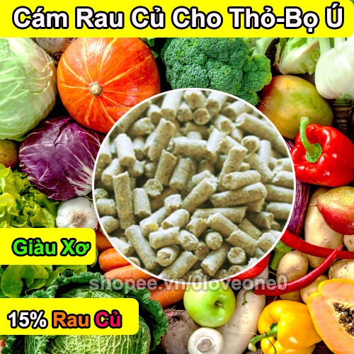 1kg Nutritious Vegetable Bran for Rabbits, Bugs, Guinea Pigs (15% ...