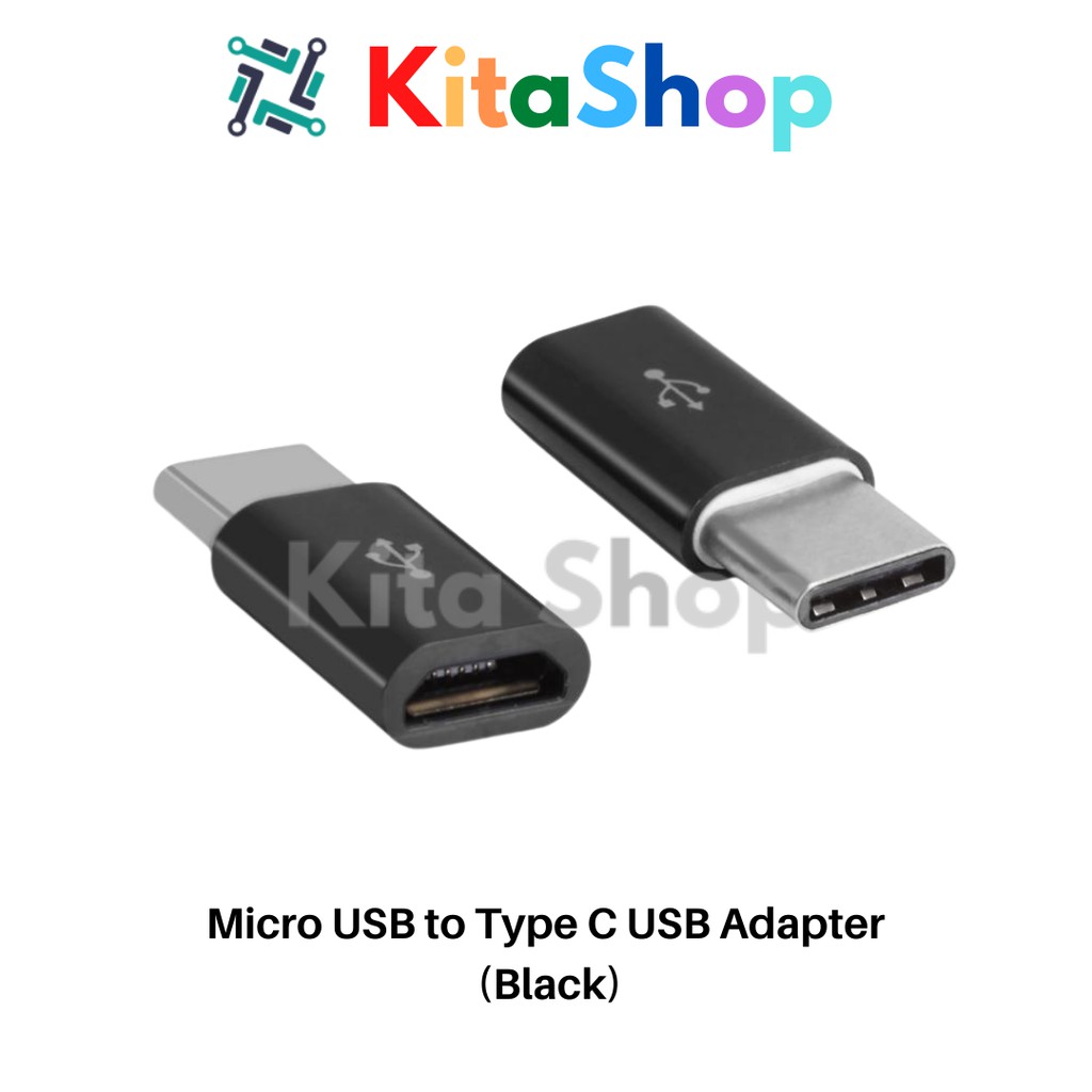 Micro USB to Type C USB Adapter (Black) | Shopee Malaysia