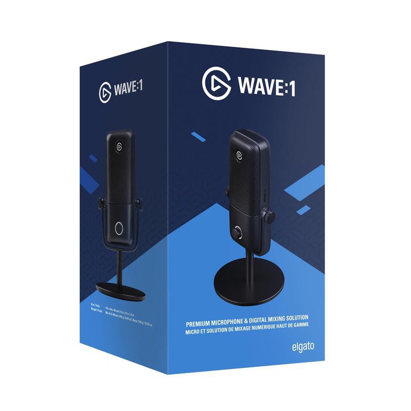 ELGATO WAVE 1 USB WIRED PREMIUM CONDENSER MICROPHONE & DIGITAL MIXER ...