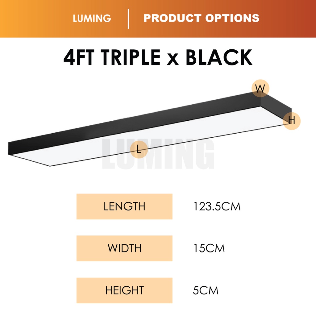 LMG_ LED T8 Linear Light Casing Office Light 2FT 4FT Kalimantang Tube Fitting Ceiling Wall ...