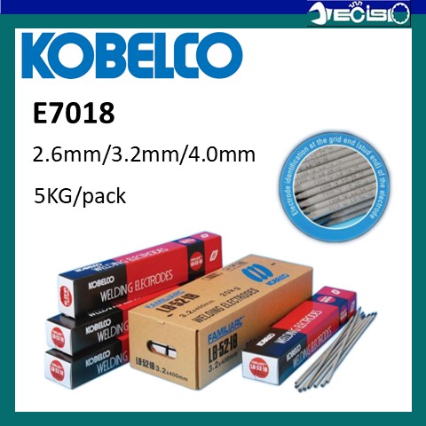 KOBELCO Welding Electrode LB5218 E7018 (2.6mm / 3.2mm / 4.0mm) 5kg/pack ...