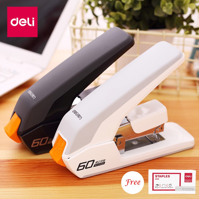 DELI 0465 EFFORTLESS POWER SAVING HEAVY DUTY OFFICE STAPLER | Shopee Malaysia
