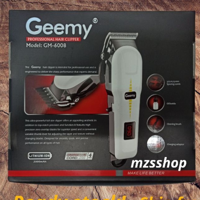 Mesin Rambut Wireless Electric Hair Clipper trimmer Barber Haircut ...