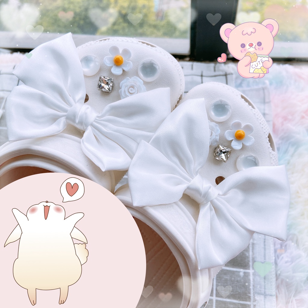 croc jibz Charm Princess Bow Set Button Shoes Charm-croc /jibz /Button ...