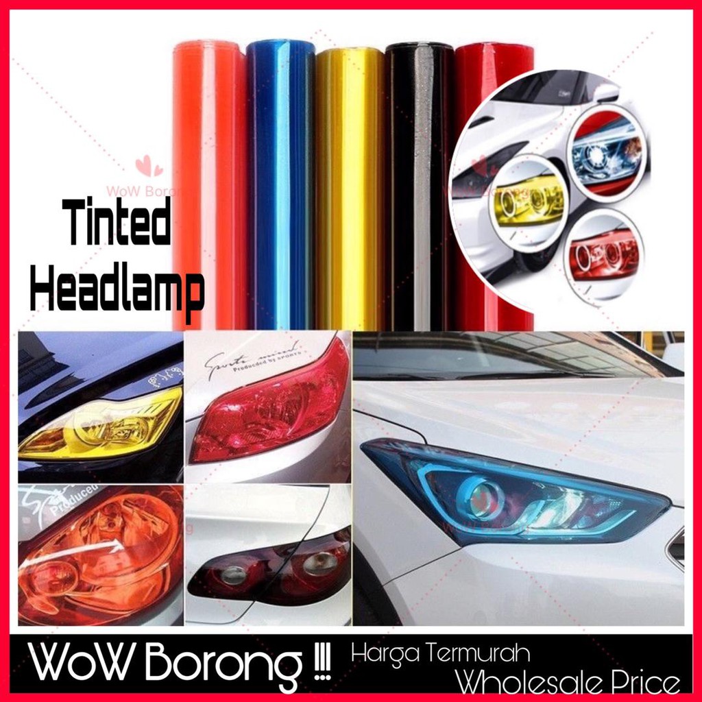 Car Tinted Film Headlamp Headlight Fog light Tail Light Sticker Smoke ...