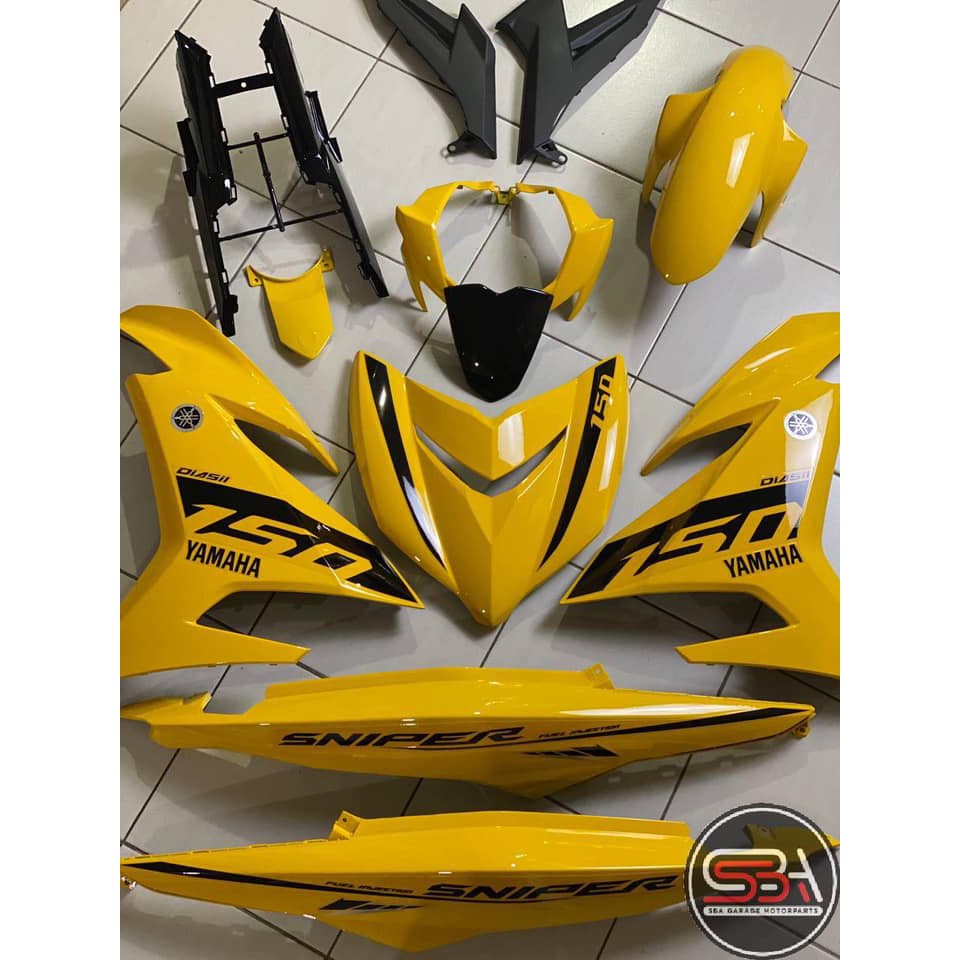 COVER SET Y15ZR SNIPER SUNNY YELLOW 2021 COVERSET PREMIUM EDITION ...