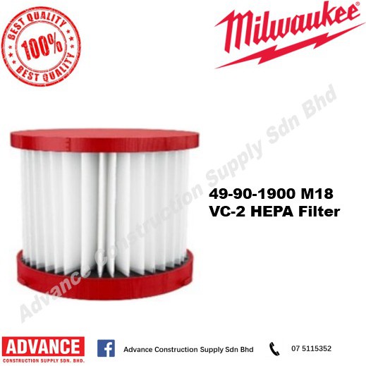 Milwaukee Handtools Hand Tools and Accessories 49-90-1900 M18 VC-2 HEPA ...