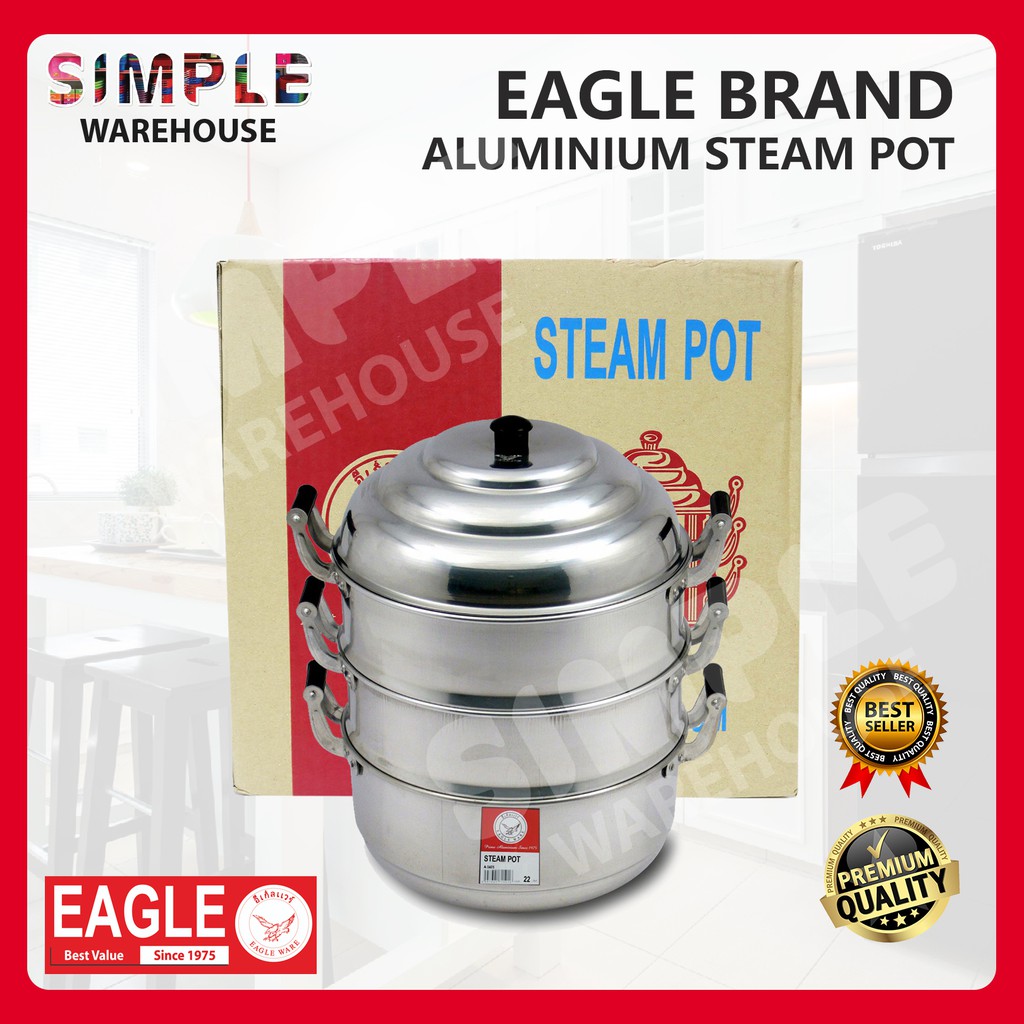 EAGLE ALUMINIUM STEAM POT /CAP HELANG ALUMINIUM PENGUKUS PERIUK STEAM ...