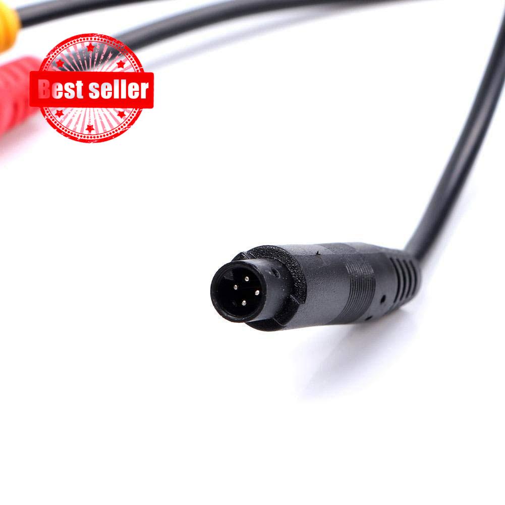 Car Backup Reverse Camera 4-Pin Male To Cvbs Rca Female Power Connector ...