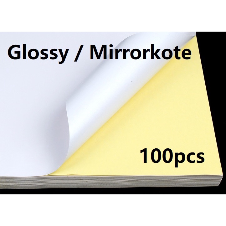 A4 Waterproof Sticker / Mirrorkote Sticker / Kraft Sticker / PP Matte ...