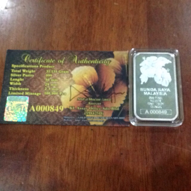 Bunga Raya Malaysia Silver Bar | Shopee Malaysia