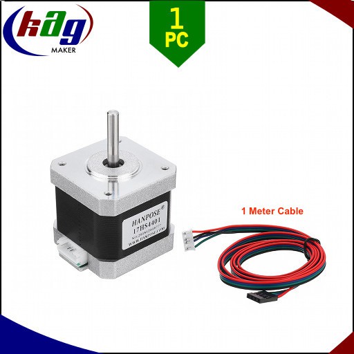 HANPOSE 4-lead Stepper Motor 42 NEMA 17 42BYGH 1.7A (17HS4401) | Shopee ...