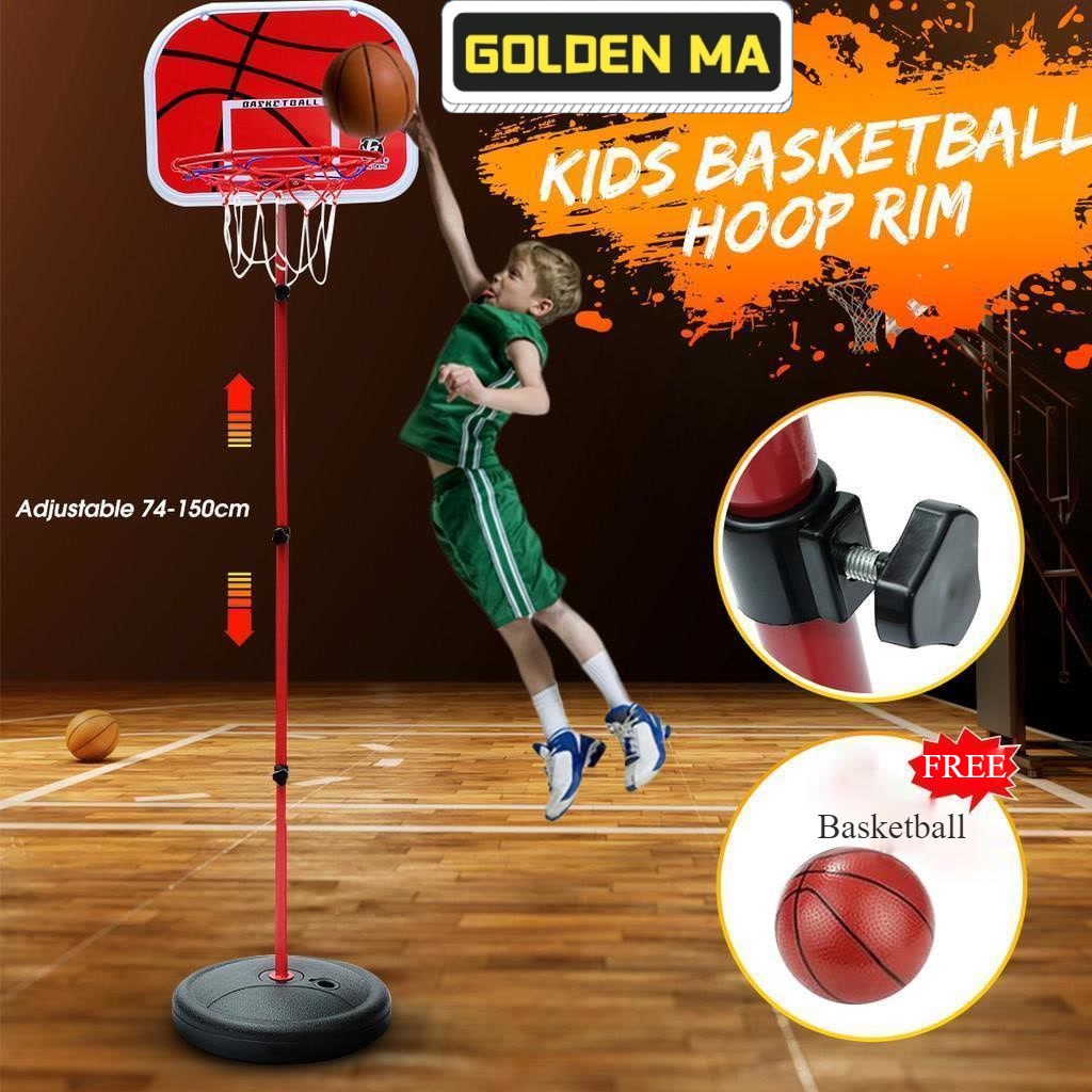 New Year Gift Locak Stock ALl-IN-One Kids Play Basketball Adjustable ...