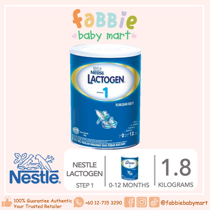 Nestlé Lactogen Step 1 Infant Formula for 0 Month to 12 Months - 1.8kg ...