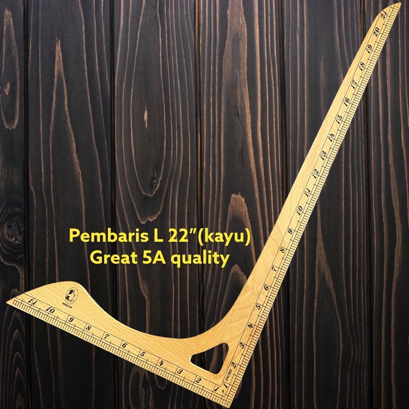 [5A Quality] Pembaris jahitan kayu/ pembaris jahitan/ wooden ruler ...