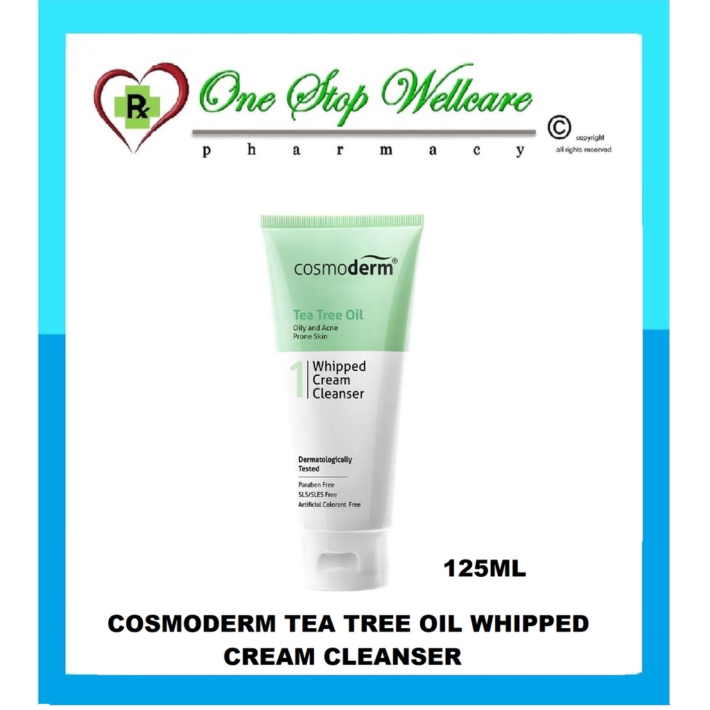 COSMODERM TEA TREE OIL WHIPPED CREAM CLEANSER 125ML (EXP: 11/2026 ...