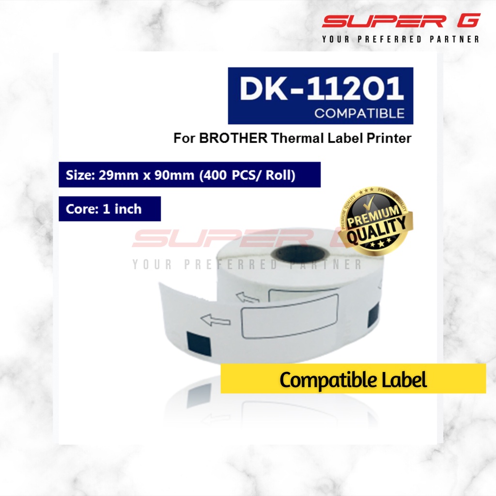 DK-11201 Thermal Printer Sticker/Label (Brother Printer Compatible ...