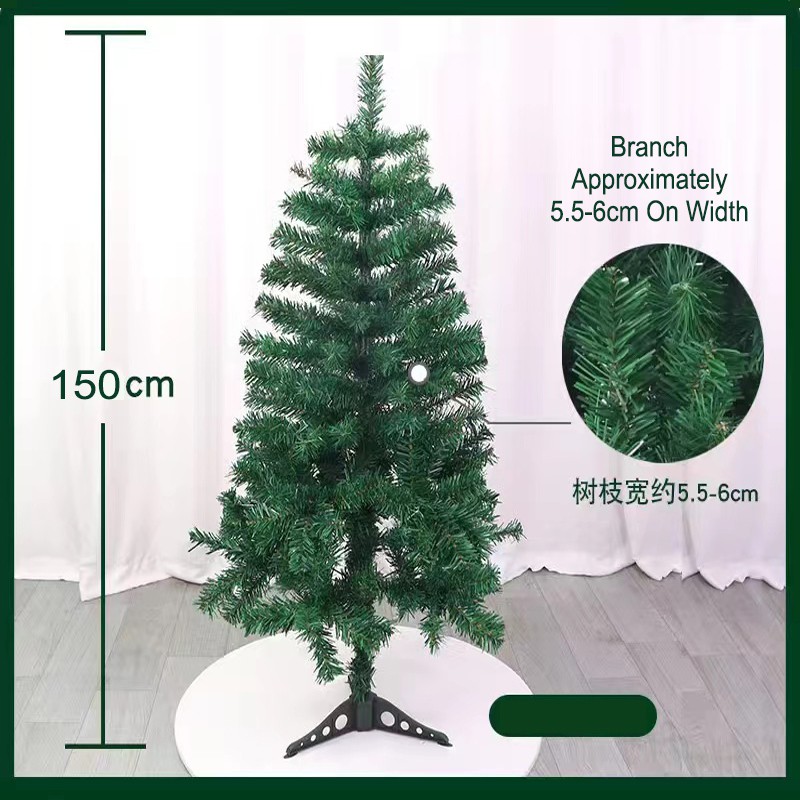 READY STOCK!Green Christmas Tree 1.8m PVC Christmas Decoration 180CM ...