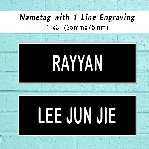 ENGRAVED Black/White NAME TAGS with MAGNET for GOVERNMENT STAFFS l ...