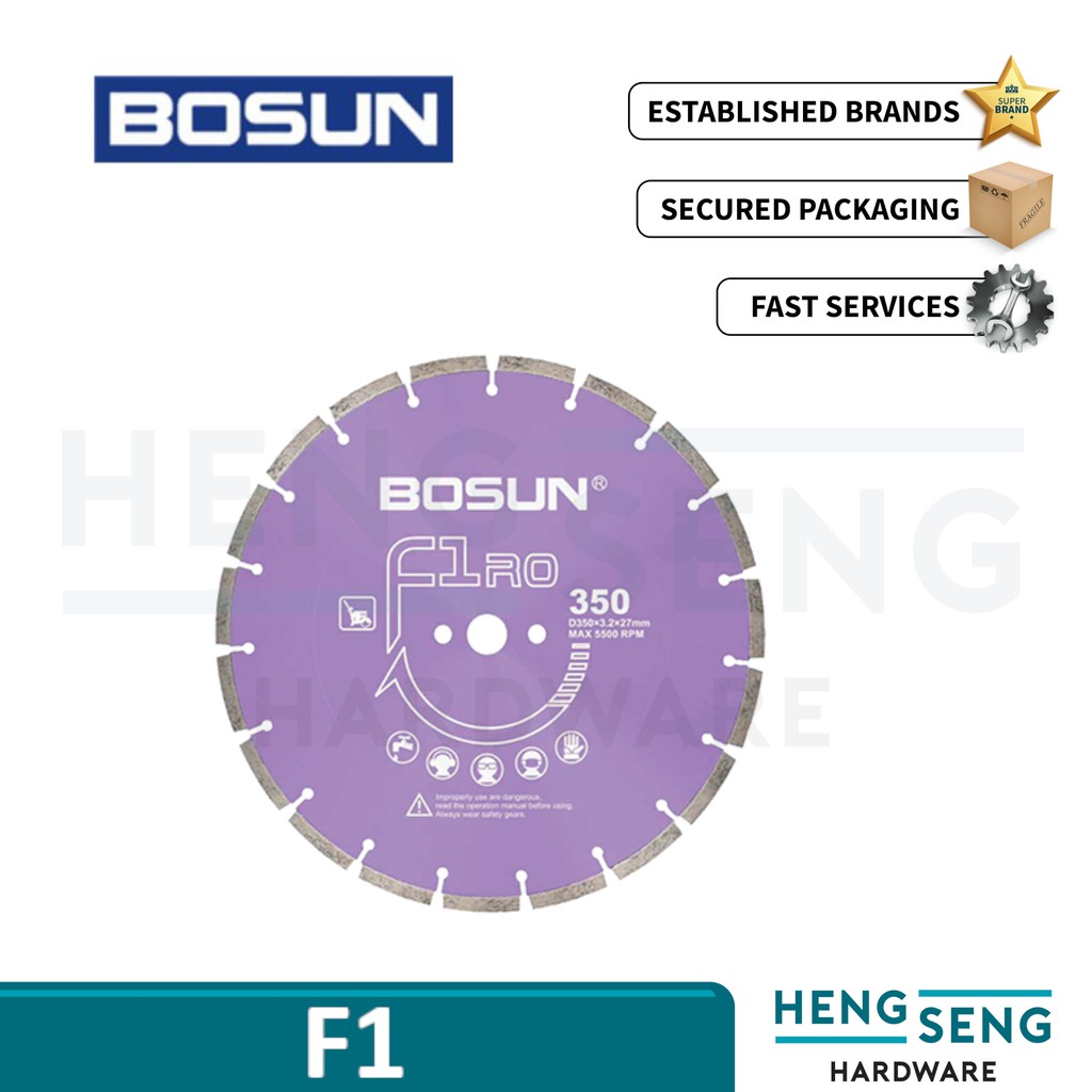 BOSUN 14" F1 RO 350MM ( FOR ASPHALT, CONCRETE, GREEN ASPHALT ) | Shopee ...
