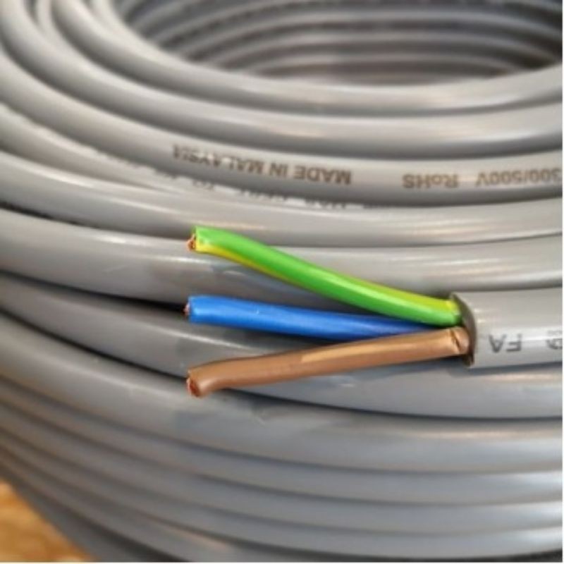 Branded Pure Copper 70/0076 x 3 Core PVC Flexible Cable | Shopee Malaysia