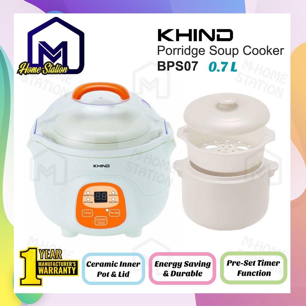 Khind Multi Baby Porridge Slow Cooker + Steam (0.7L) BPS07 BPS-07 / (1 ...