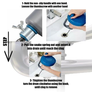 Drain Unblocker Flexible Rod Auger Snake Rod Drain Unclogged Pipe Sink ...