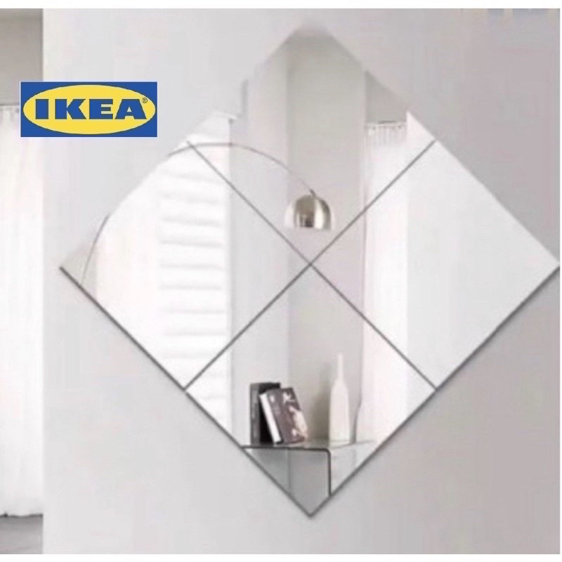 IKEA WALL MIRROR GLASS with self adhesive tape, 4pcs/pack (30x30 cm ...