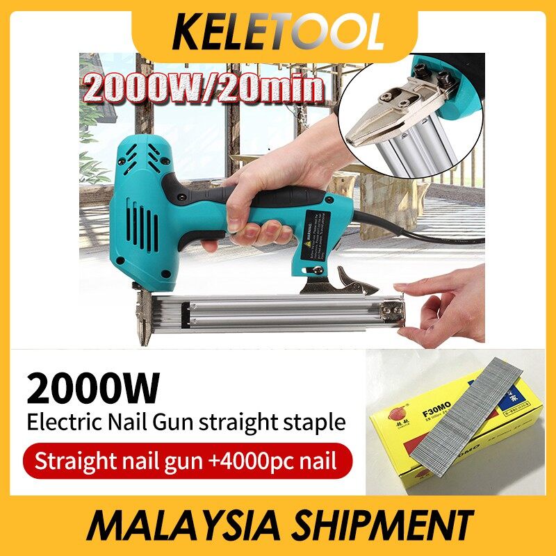 Electric Straight Nail Gun Heavy Duty Electrical Staple Nail Portable ...