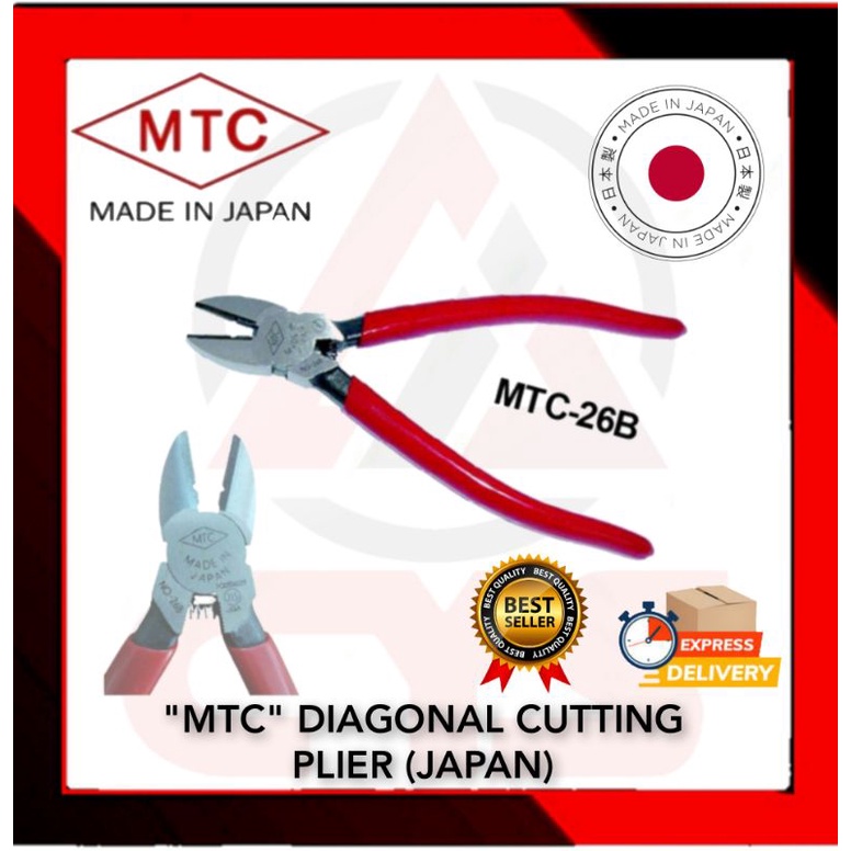 [100% JAPAN] MTC DIAGONAL CUTTING PLIER MTC-26B / WIRE CUTTER (MADE IN JAPAN) | Shopee Malaysia