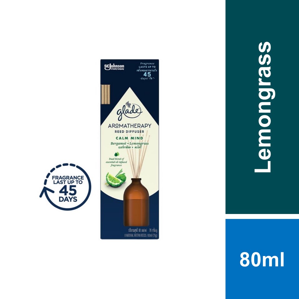 Glade Aromatherapy Reed Diffuser Lemongrass 80ml | Shopee Malaysia
