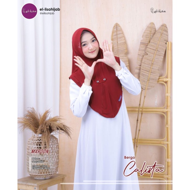 Bergo calista original el lisa / hijab el lisa / premium jersey / Cool ...