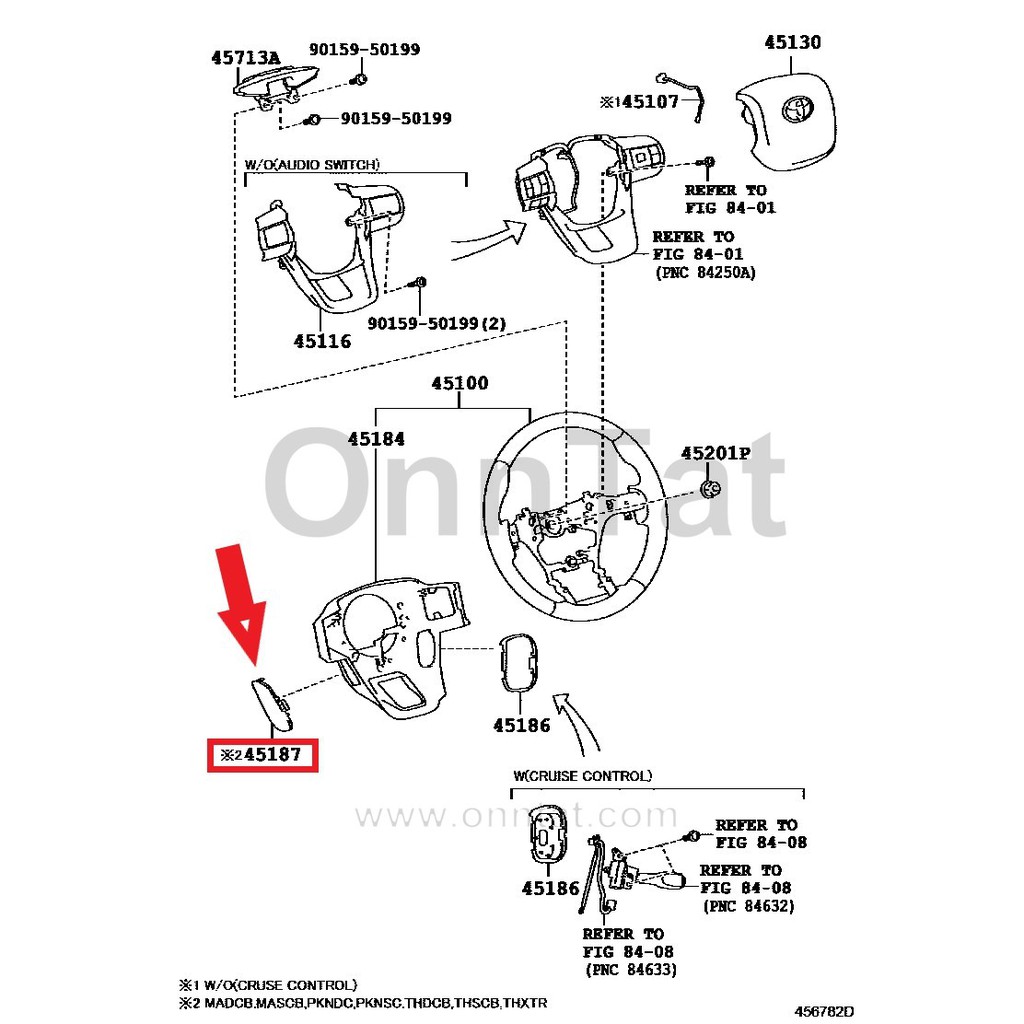GENUINE TOYOTA HILUX REVO 2018 STEERING WHEEL LOWER COVER LEFT SIDE ...