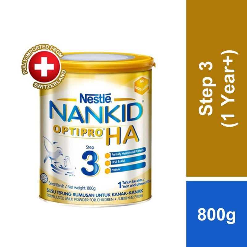 Nestle Nankid Optipro HA Stage 3 Hypoallergenic (800g) | Shopee Malaysia