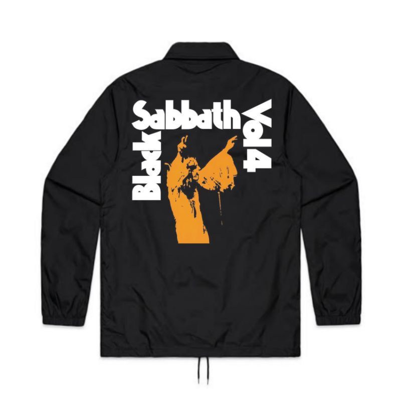 HITAM Coach Jacket BAND BLACK SABBATH "VOL.4" | Windbreakers DISTRO Men ...