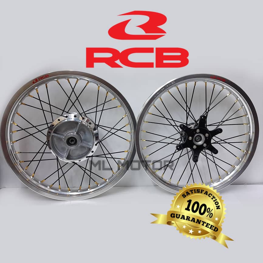 RS150 / RSX RACING BOY 1.85*18 CHROME, LIDI BLACK, HUB CHROME SYS ...