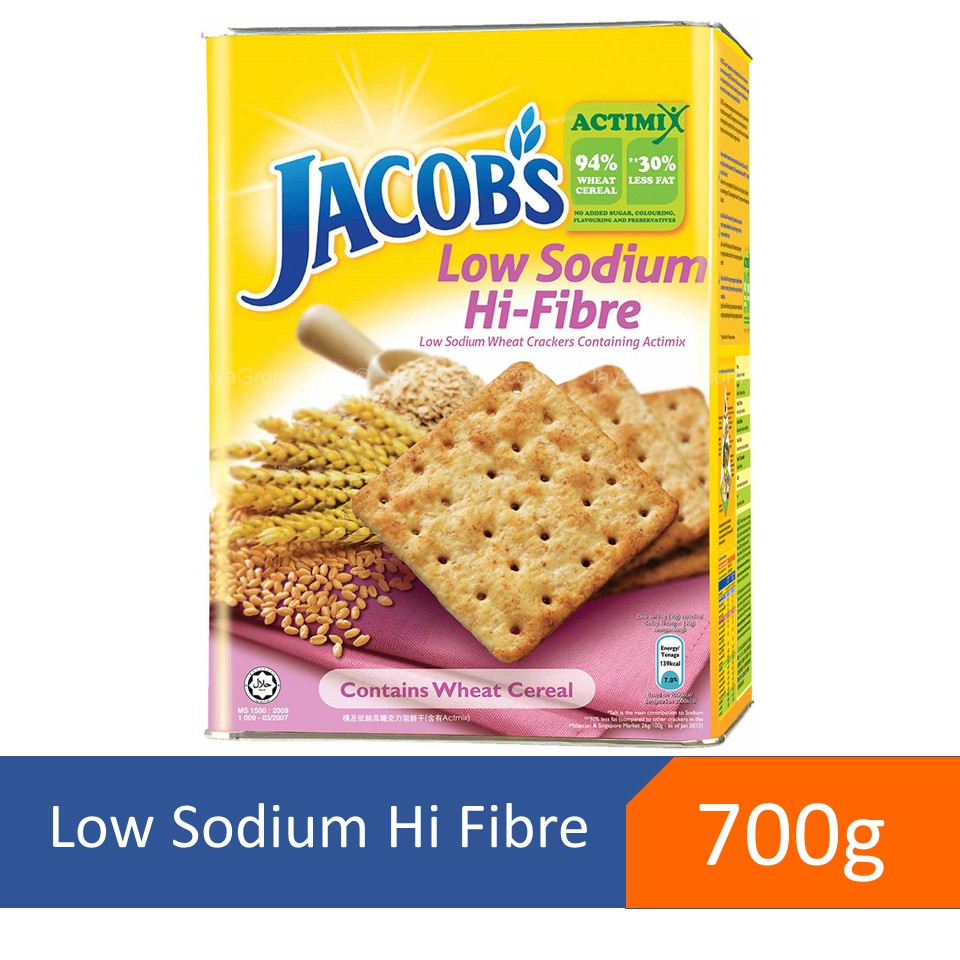 Jacobs Tin Biscuit Low Sodium HI Fibre 700g | Shopee Malaysia