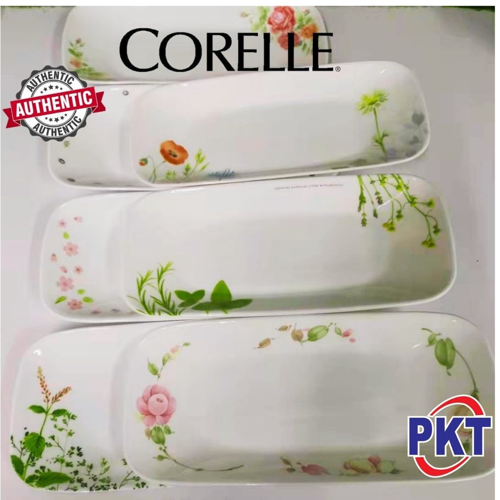 CORELLE Fish Plate Country Rose / Plum / Sakura / European Herbs ...
