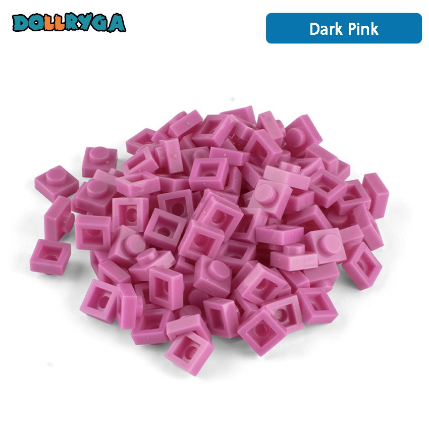 DOLLRYGA 100pcs/lot DIY Blocks Building Bricks Thin 1x1 Educational ...