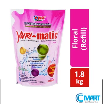 Yuri-Matic Liquid Detergent Refill Pack 1.6KG | Shopee Malaysia