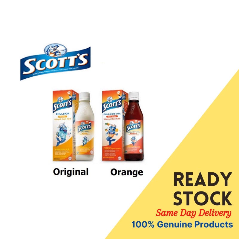 SCOTT'S EMULSION (ORIGINAL) COD LIVER OIL KIDS DHA EPA 400ML [READY ...