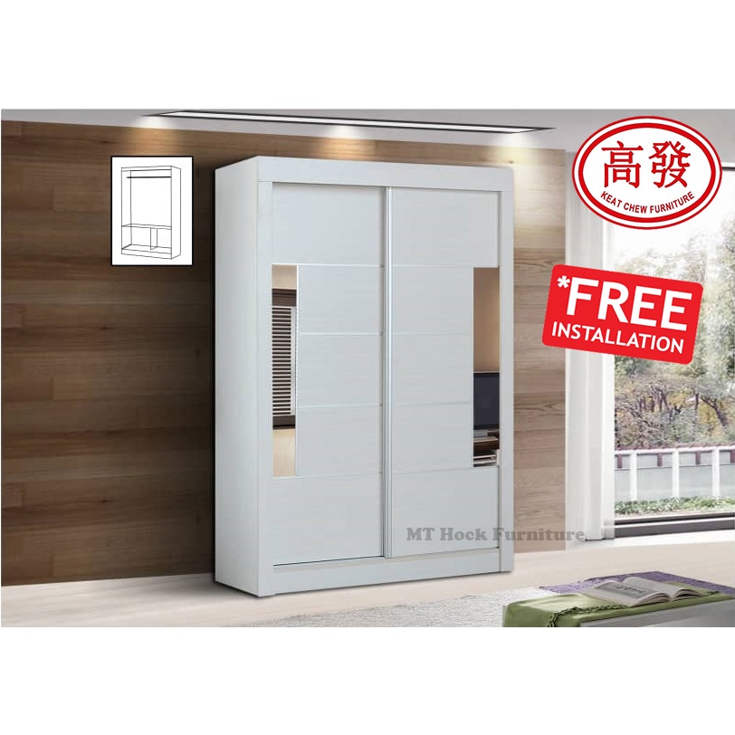 4FT x 6FT Wardrobe Sliding Door Cabinet 4FT Almari Baju Almari Sliding ...