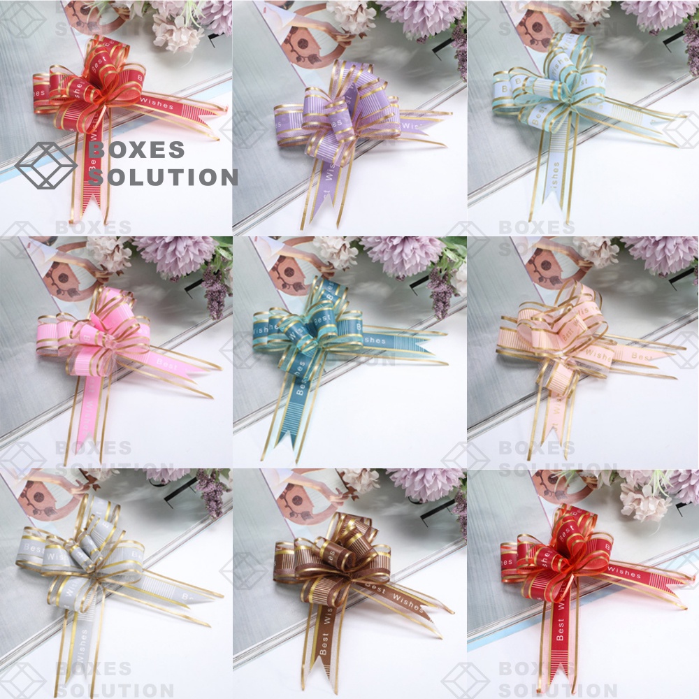 (10 pcs) Pull Bow Ribbon Flower Tarik Ribbon Gift Birthday Wedding ...