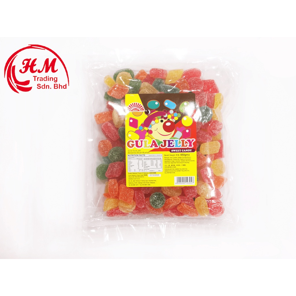 Sunny Merry Gula Jelly Gummy Candy 水果软糖 Fruit Buah-buahan 650g | Shopee ...