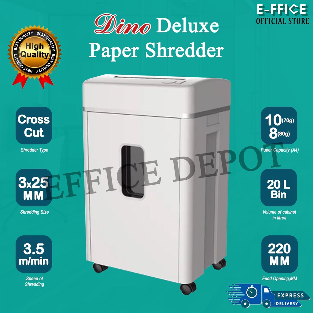 Effice Depot - Dino Deluxe Paper Shredder Cross Cut | Shopee Malaysia